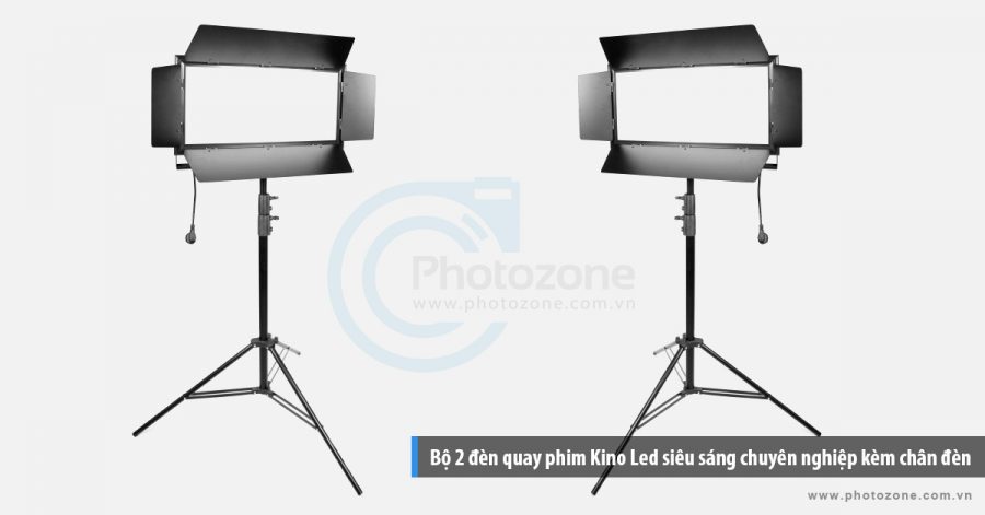 Bộ 2 đèn Kino Led Panel DMX-128 256W sáng trắng (5600K) quay phim ...